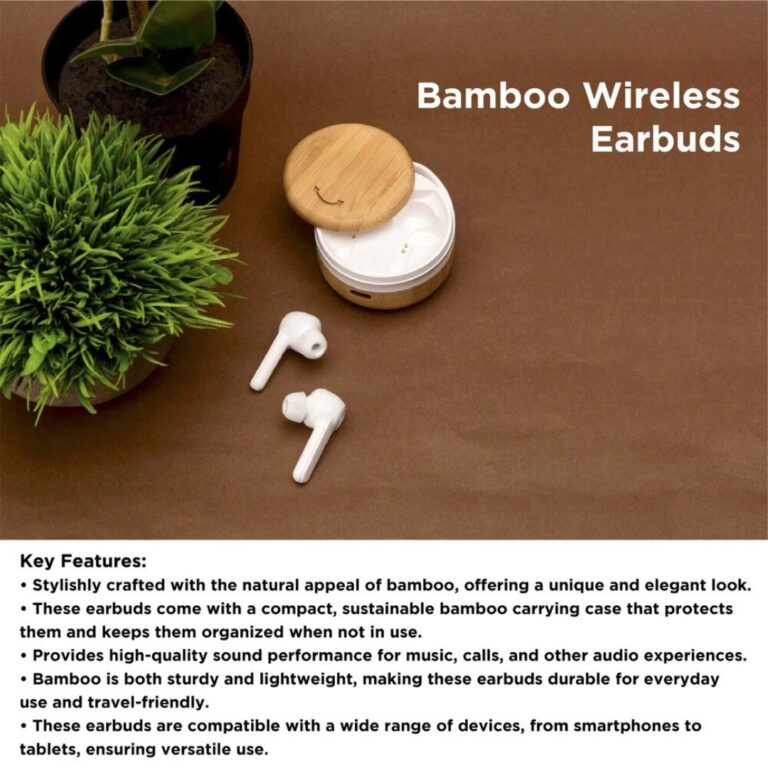 Bamboo Earbuds - Eco-Friendly Corporate Gifts by Plattera